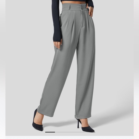 HALARA | Pants & Jumpsuits | Halara High Waisted Button Work Pant Nwot ...